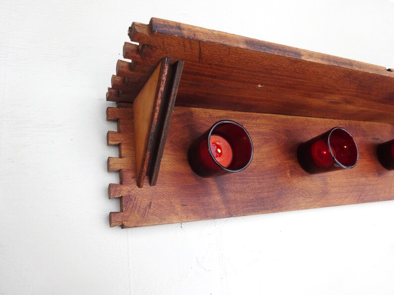 Beautiful Reclaimed Wood Shot Glass Display Shelf - Etsy