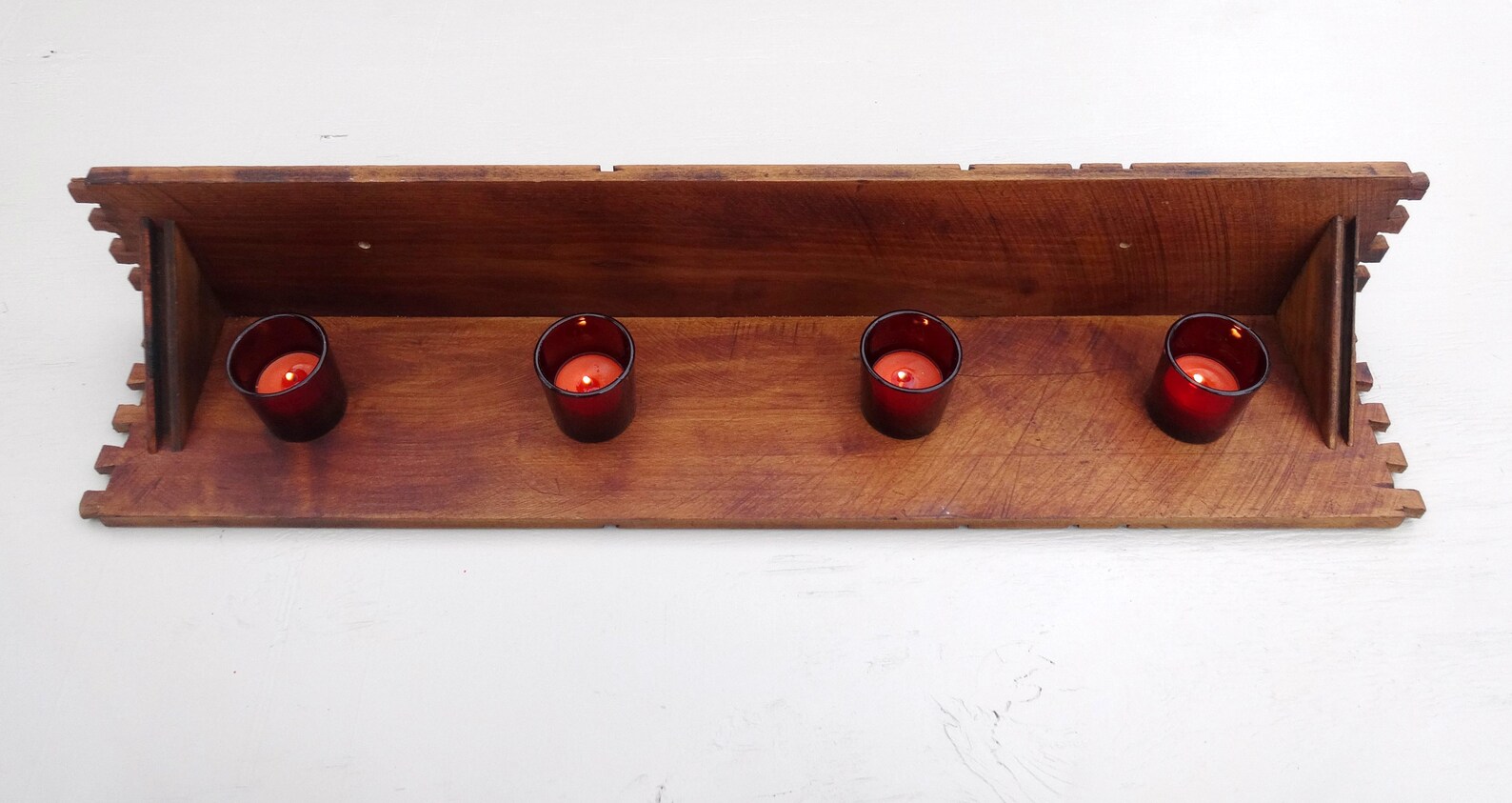 Beautiful Reclaimed Wood Shot Glass Display Shelf - Etsy