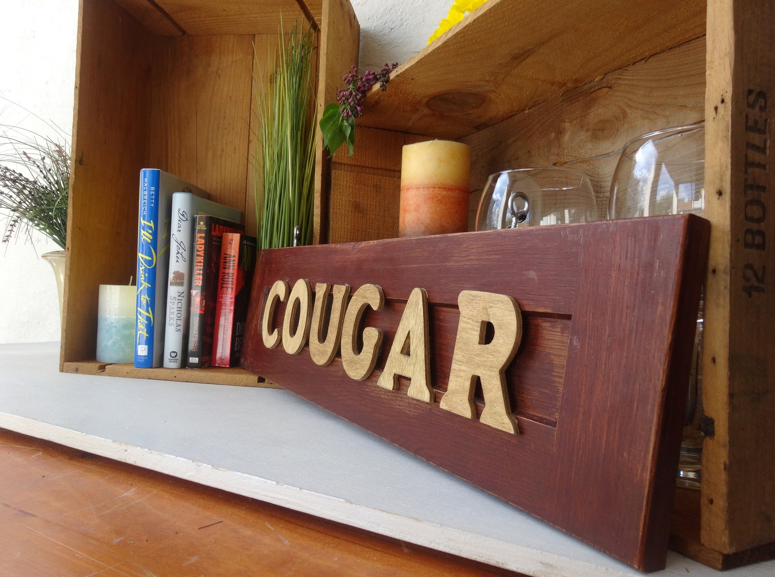 Up-cycled Wood Cougar Sign - Etsy