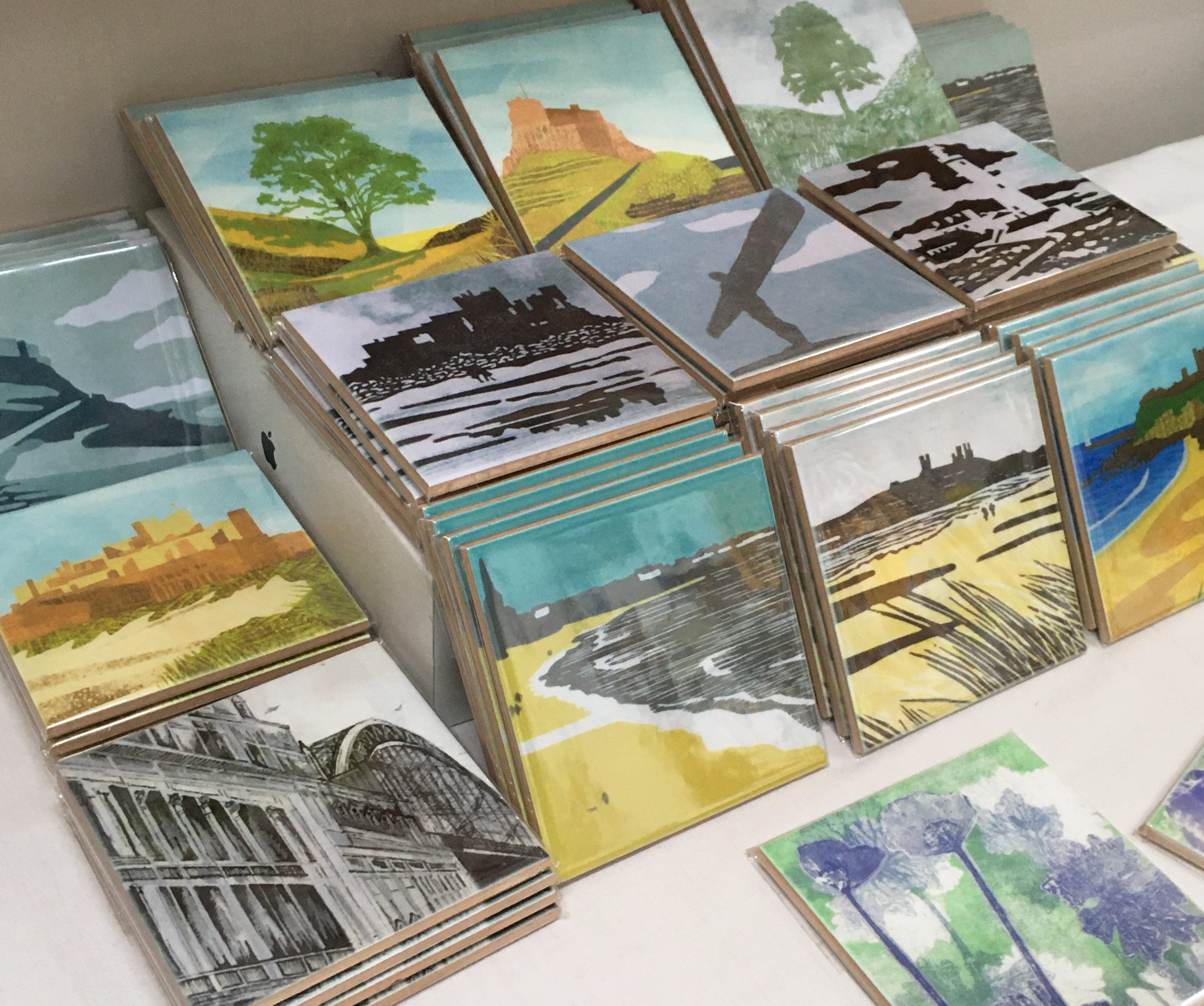 Coaster of the Tyne Bridge, Newcastle Upon Tyne, Painting, Ceramic Tile ...