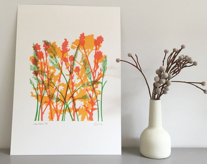 Linocut of a Crow - Etsy