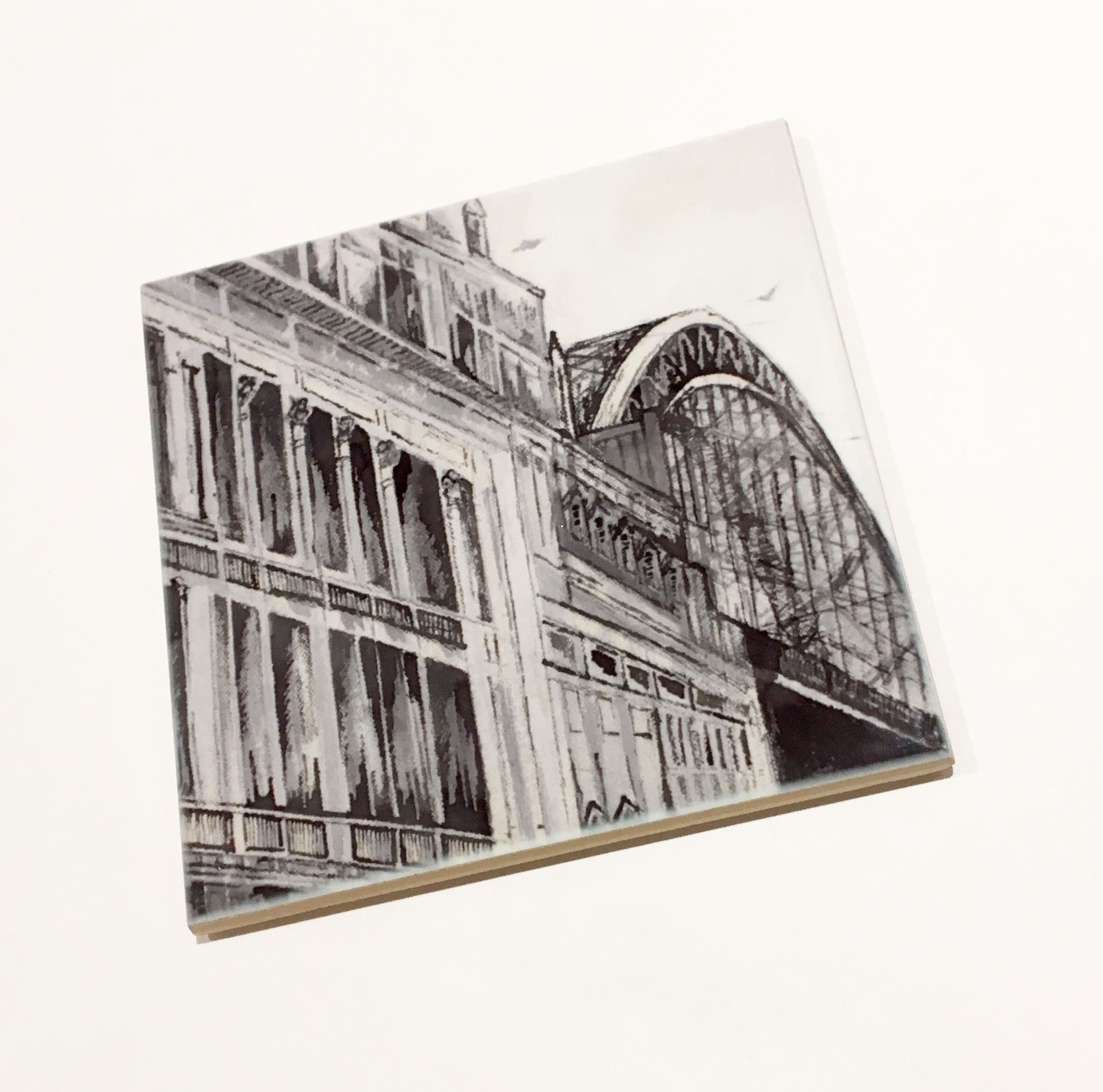 Coaster of the Tyne Bridge, Newcastle Upon Tyne, Painting, Ceramic Tile ...