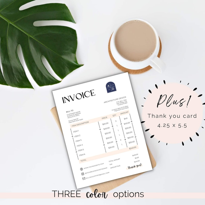 Invoice Template Download and Business Thank You Card, Invoice Template ...