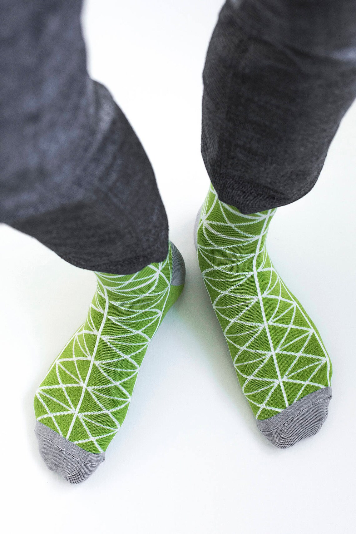 Men's Bright Green Socks for Boho Wedding Funny Crazy - Etsy