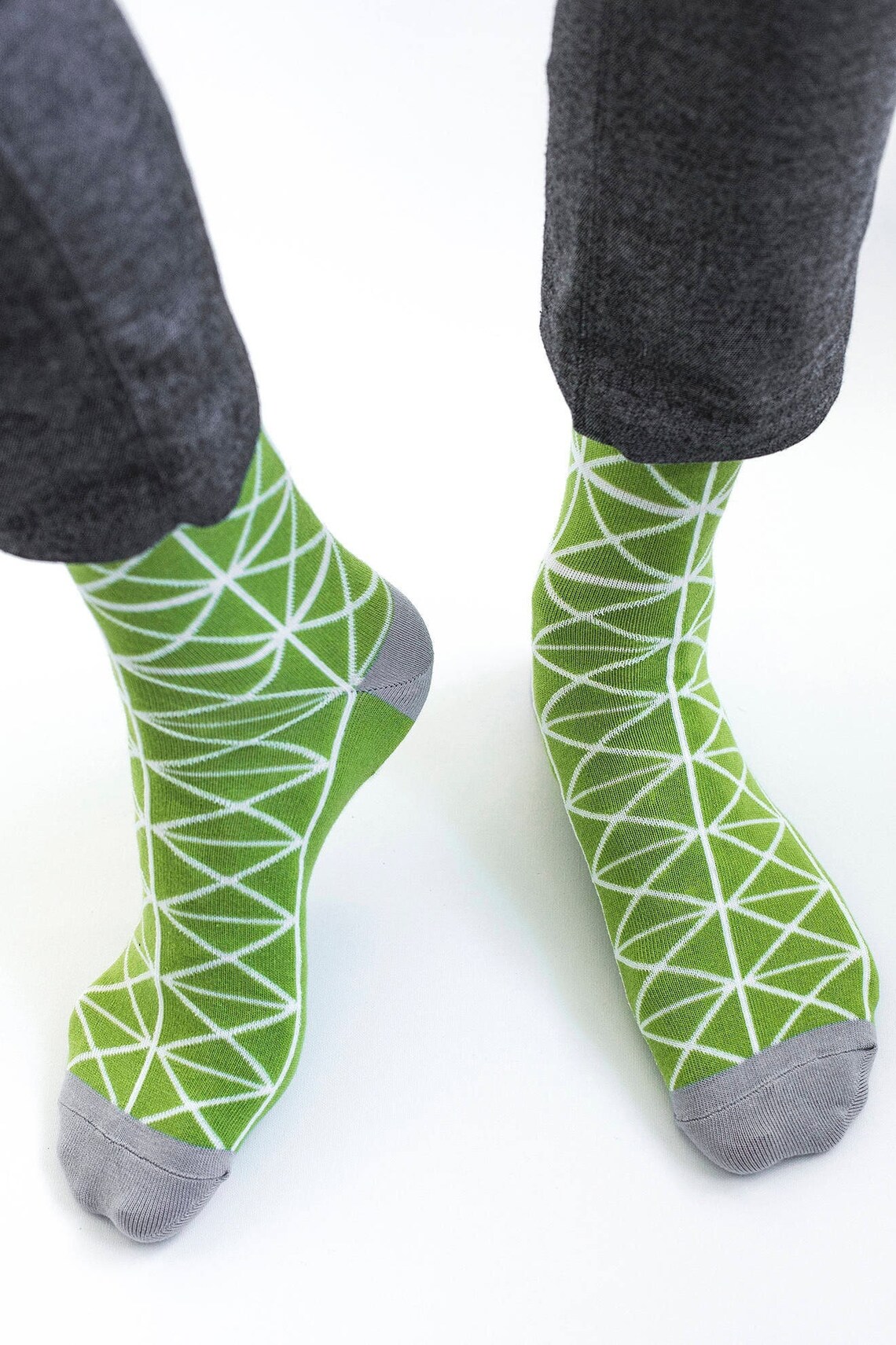 Men's Bright Green Socks for Boho Wedding Funny Crazy - Etsy