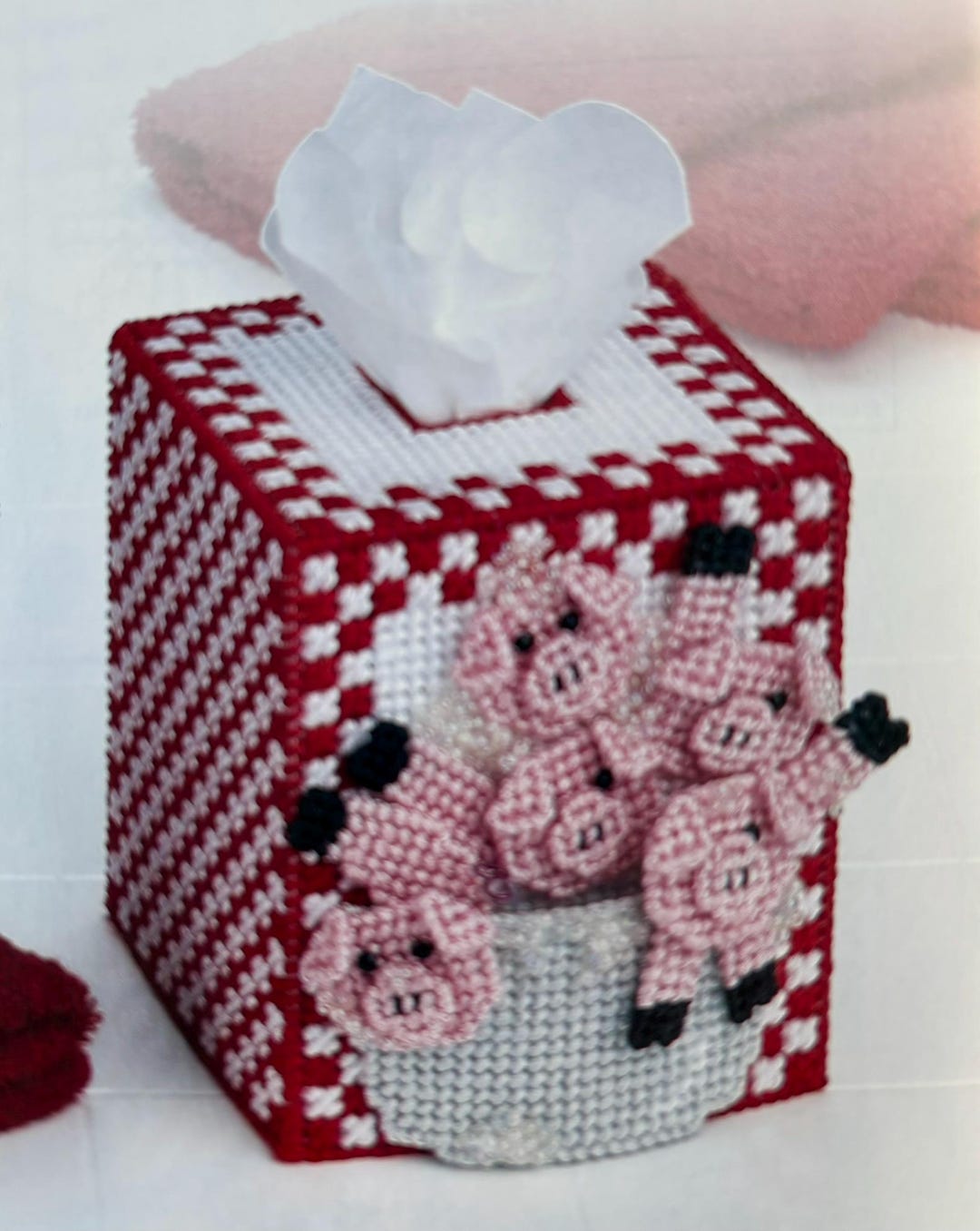 Plastic Canvas Pattern in 7 Count Adorable Hog Wash Boutique Tissue ...