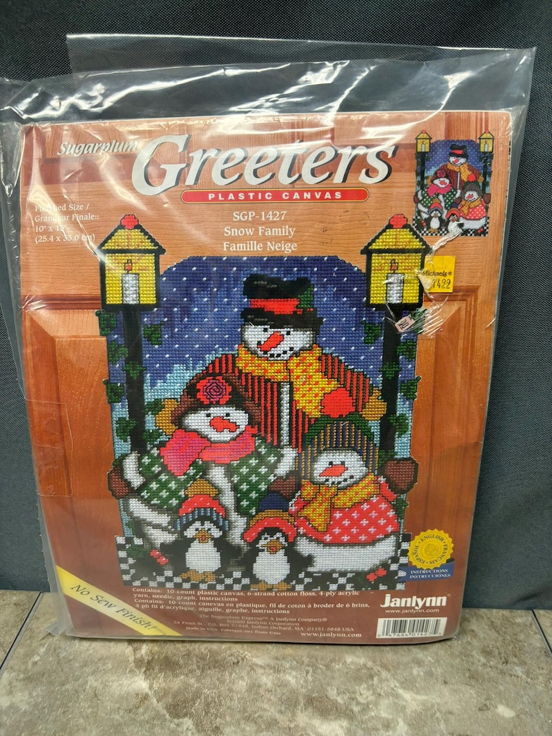 Greeters Plastic Canvas Kit by Janlynn "snow Family" #SGP 1427 - Etsy