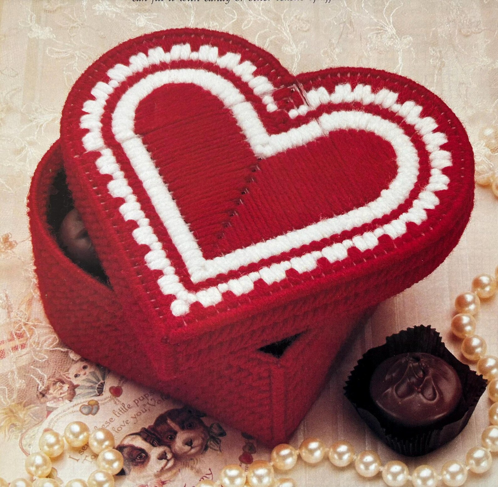Plastic Canvas Pattern in 7 Count Valentine Sweetheart Box - Etsy