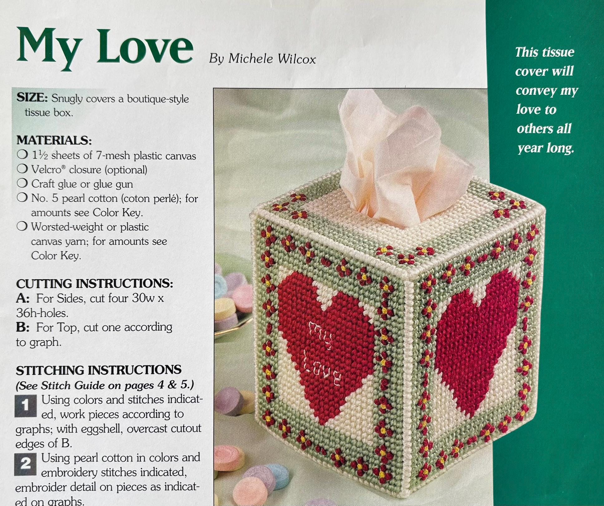Plastic Canvas Pattern in 7 Count Pretty Valentine My Love Boutique ...