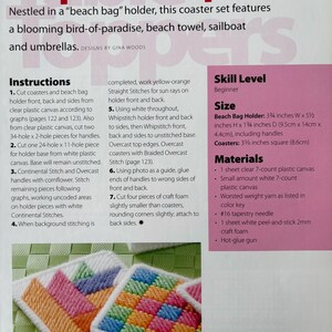 Plastic Canvas Pattern in 7 Count Tropical Escape Coasters and Holder ...