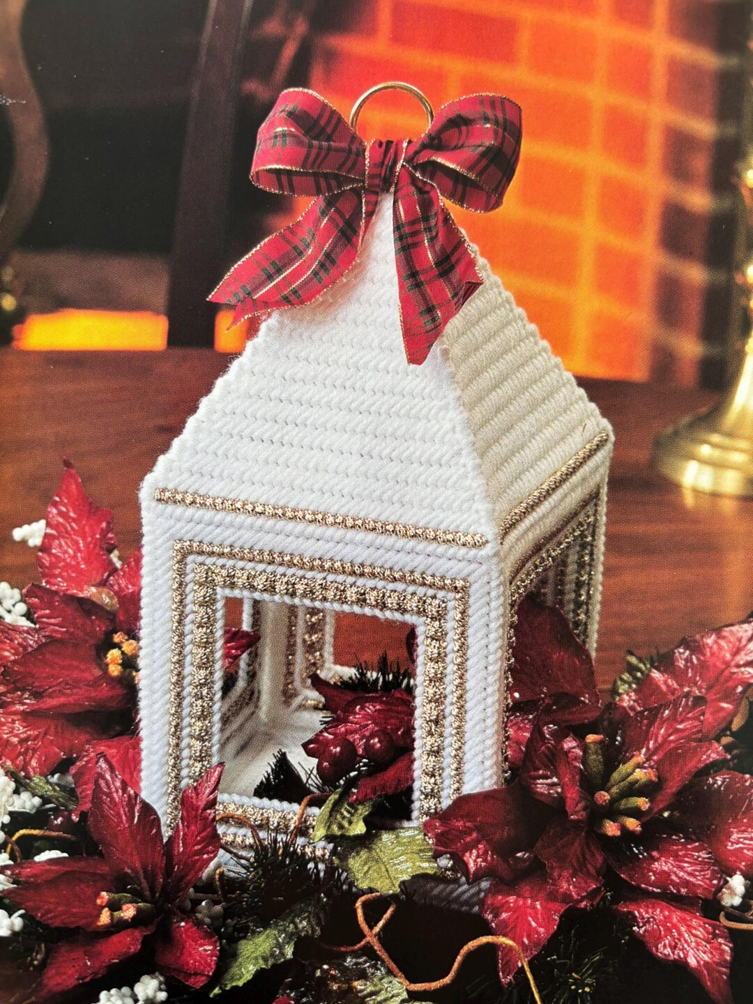 Plastic Canvas Pattern in 7 Count Pretty Nostalgic Winter Lantern ...