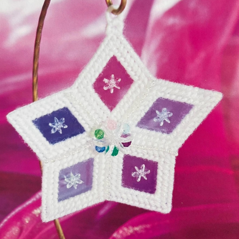 Plastic Canvas Star Ornaments - Etsy