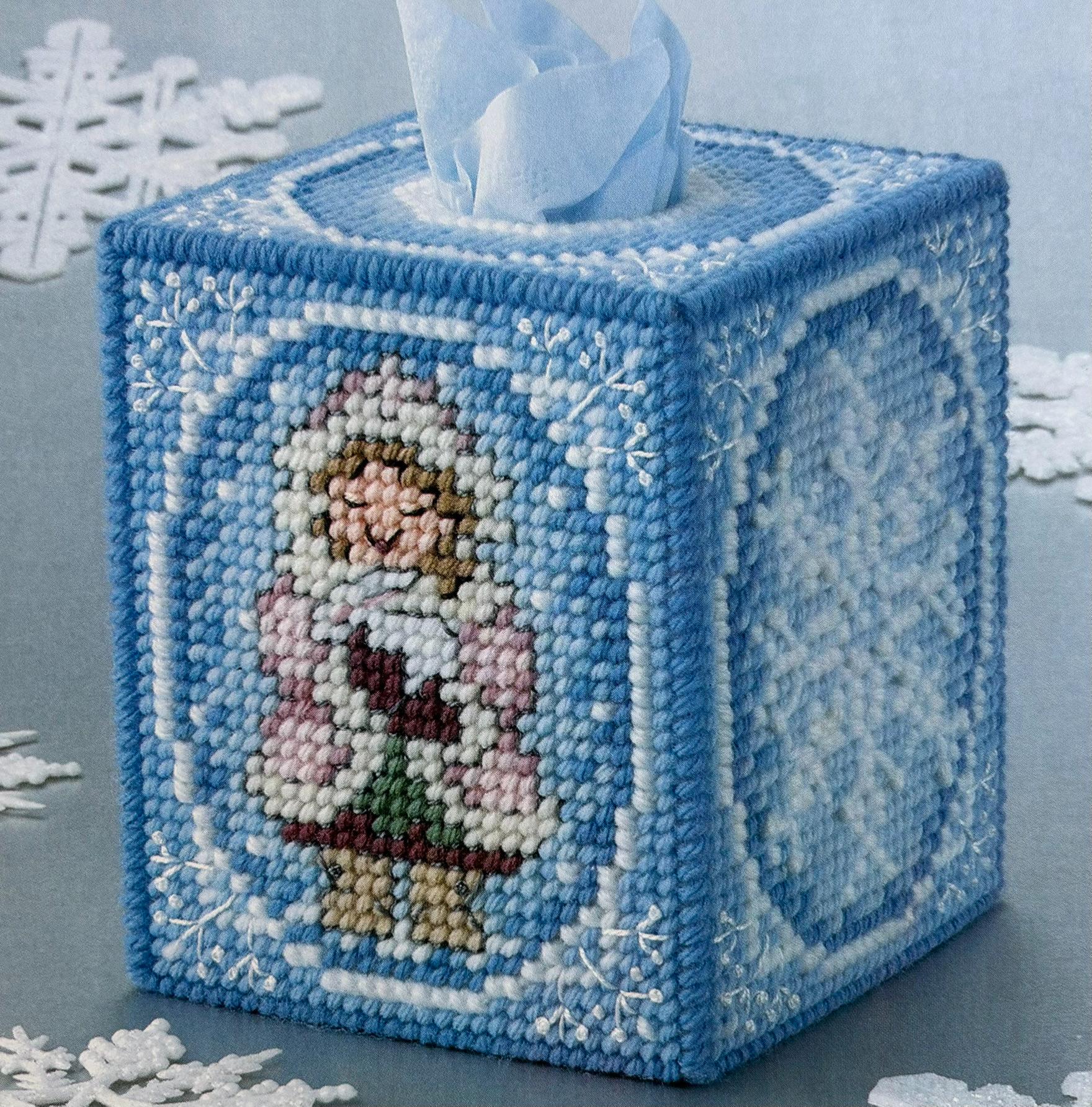 Plastic Canvas Pattern in 7 Count Winter Boutique Maiden Tissue Topper ...