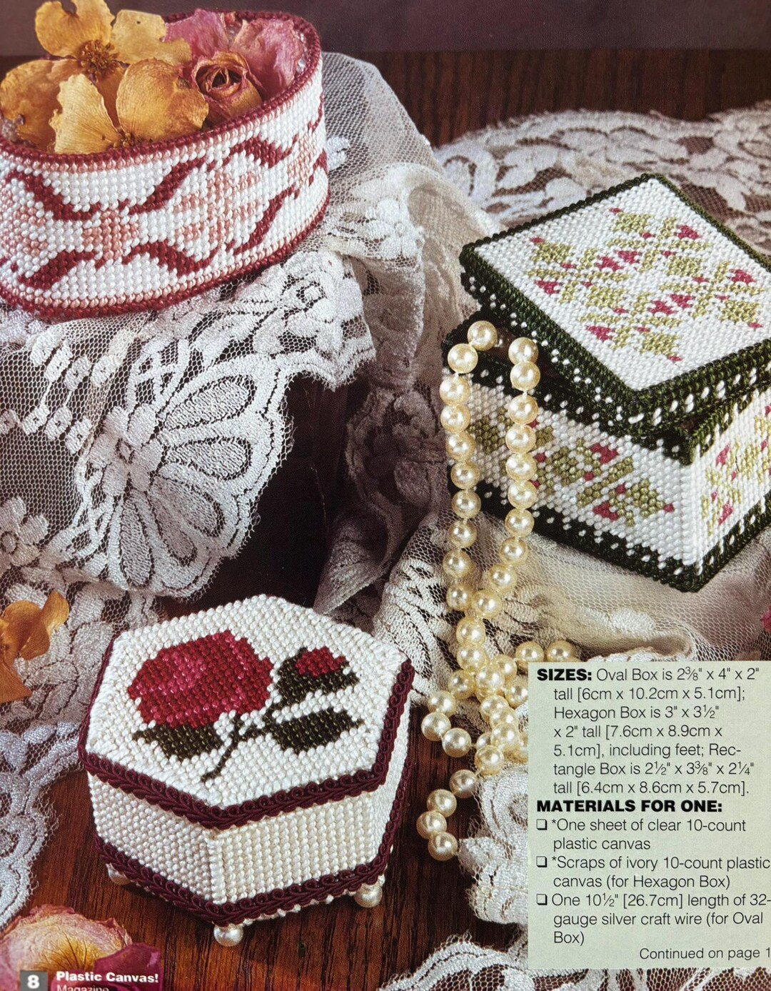 Plastic Canvas Pattern in 10 Count Beautiful Victorian Boxes - Etsy