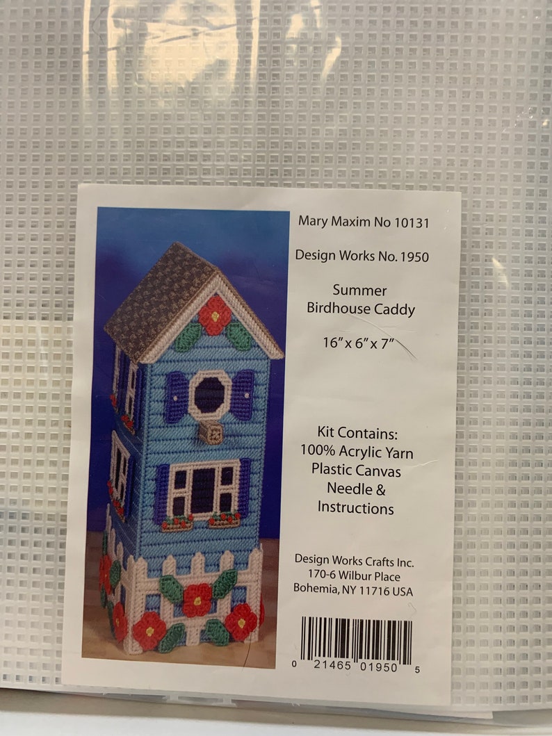 Mary Maxim Plastic Canvas Kit ""summer Birdhouse Caddy" - Etsy