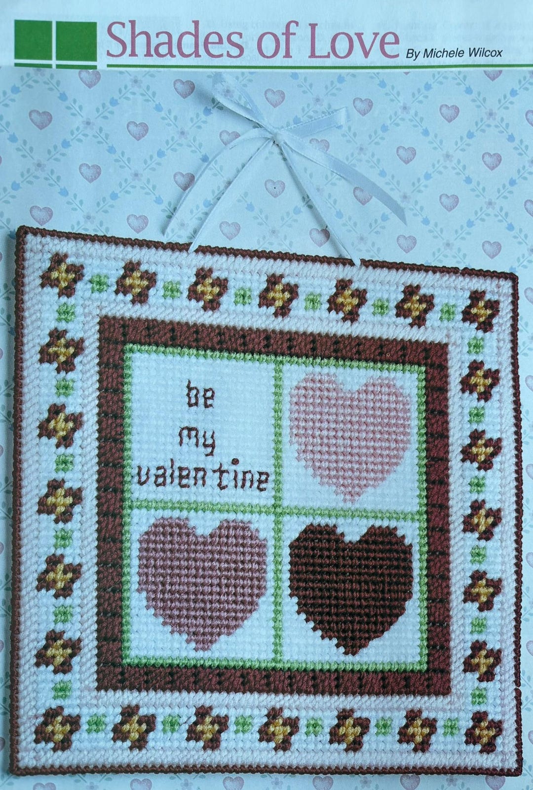 Plastic Canvas Pattern in 7 Count Shades of Love Wall Art Hanging ...