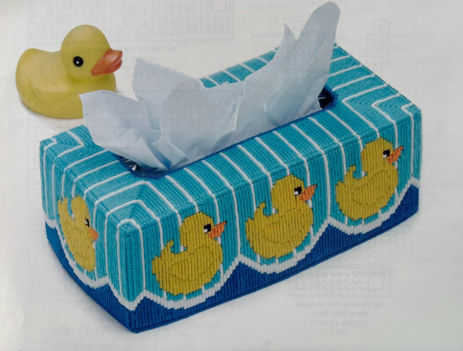 Plastic Canvas Pattern in 10 Count Just Ducky Long Style Tissue Topper ...