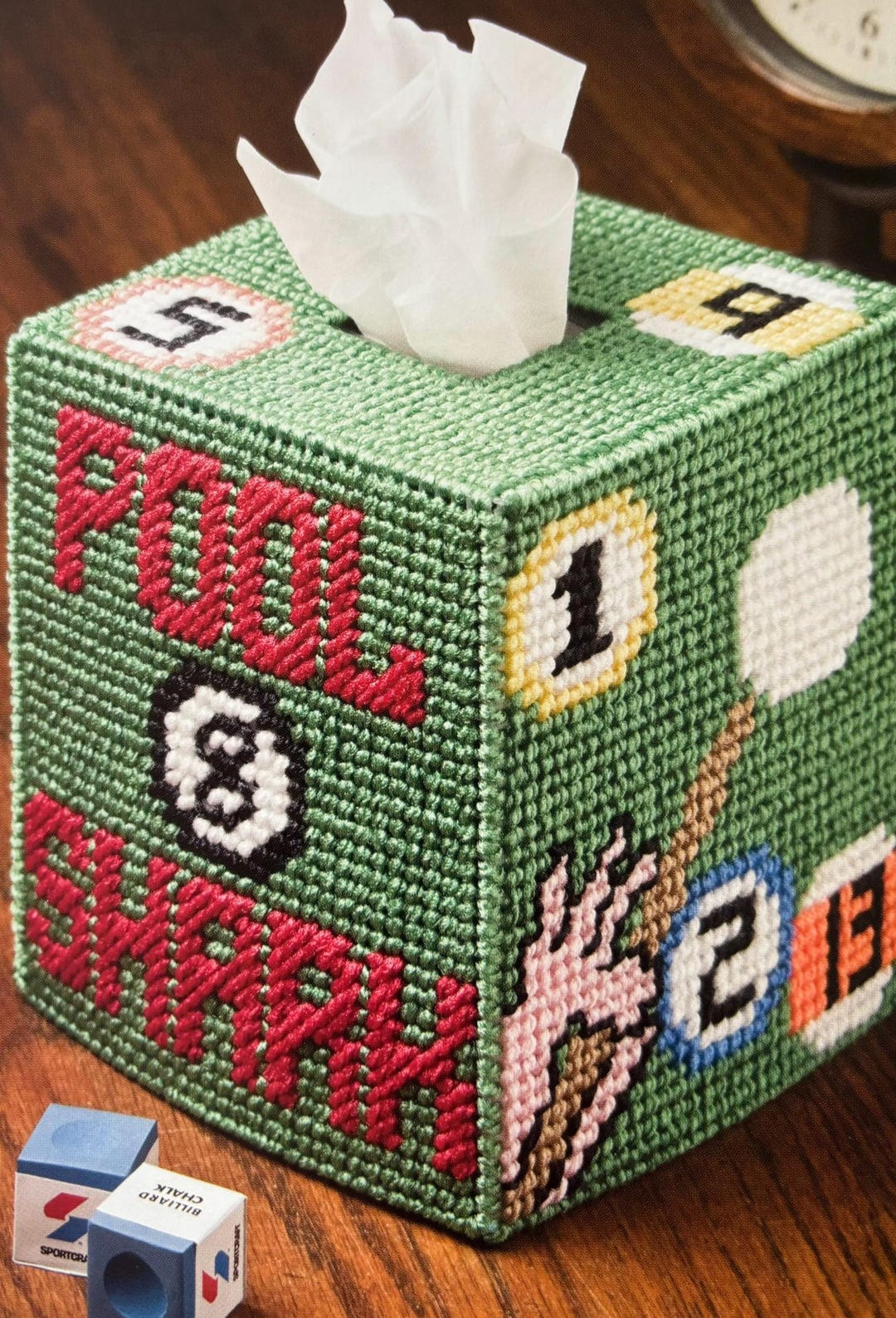 Plastic Canvas Pattern in 7 Count Pool Shark Boutique Tissue Topper ...