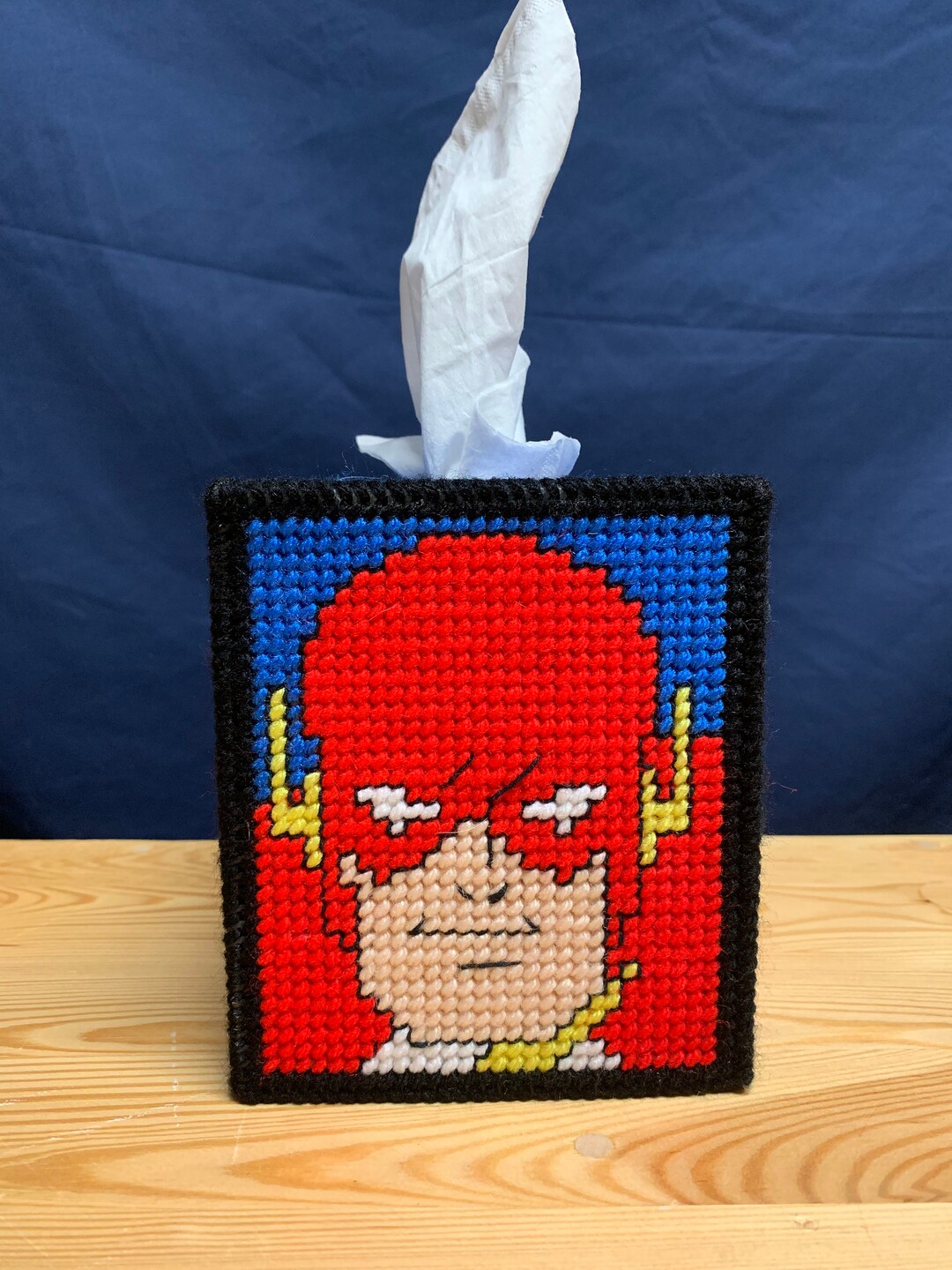DC Comics "the Flash" Boutique Style Plastic Canvas Tissue Topper Red ...