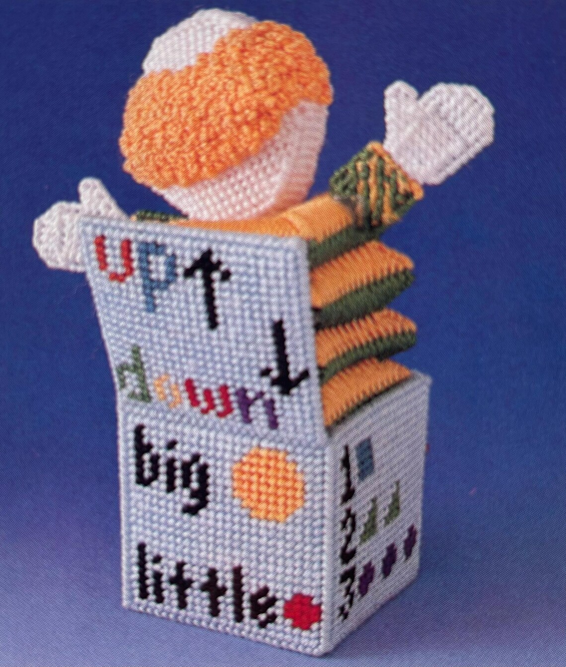 Plastic Canvas Pattern in 7 Count Cute Jolly Jack Letters Numbers UP ...