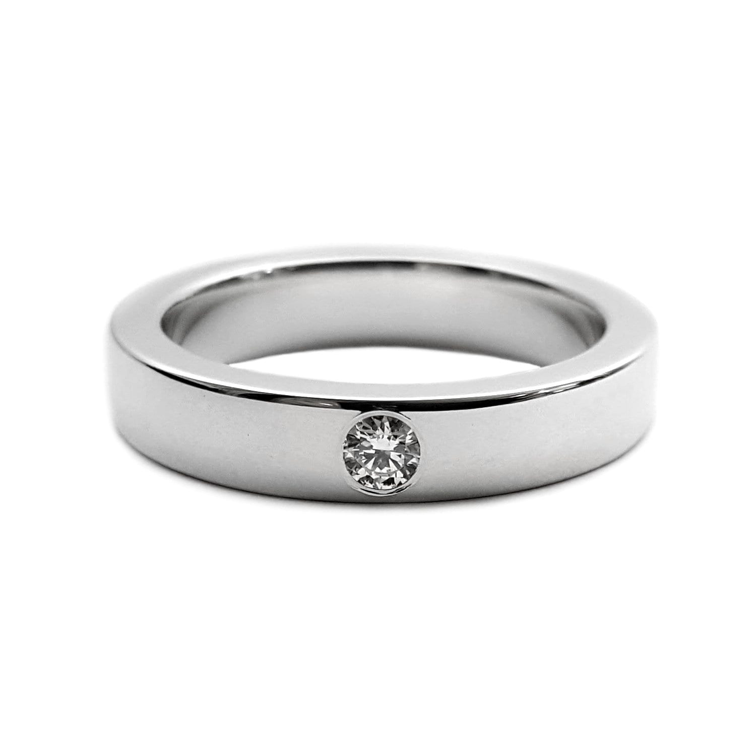 Diamond Band in Sterling Silver Diamond Band Sterling | Etsy