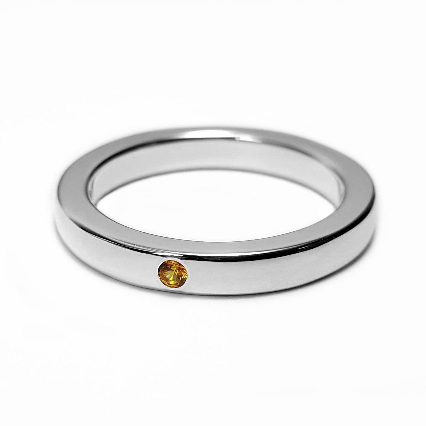 Thin Citrine Band in Sterling Silver - Citrine Band, Citrine Ring ...