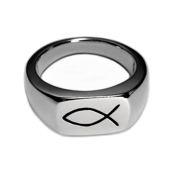 Ichthus Fish Ring - Etsy