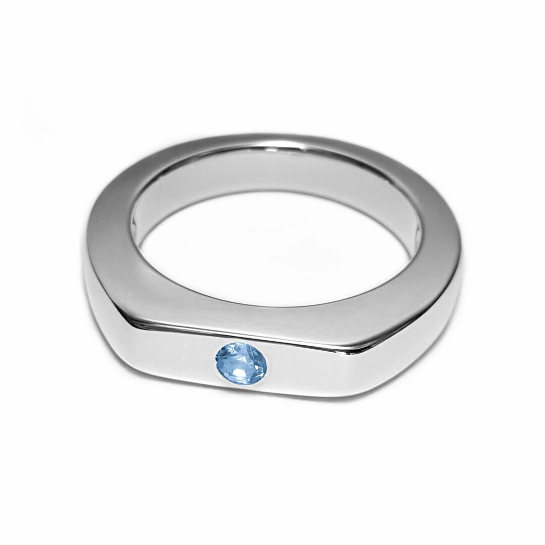 Simple Blue Topaz Ring in Sterling Silver Sterling Silver Blue Topaz ...