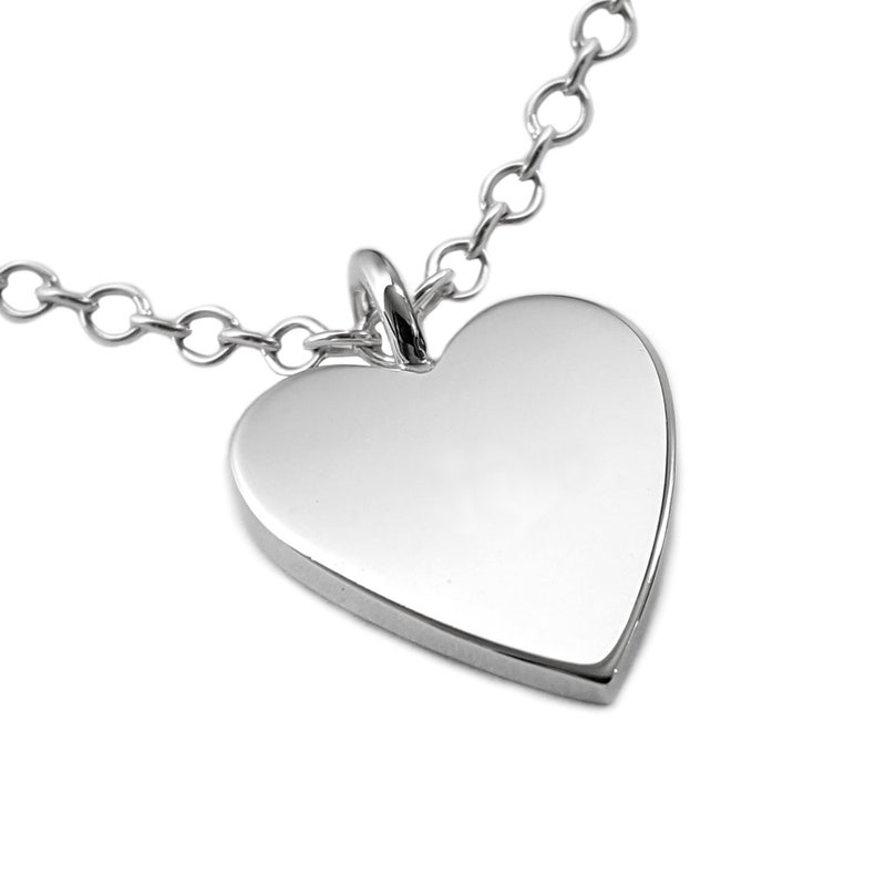 Silver Heart Necklace - Etsy