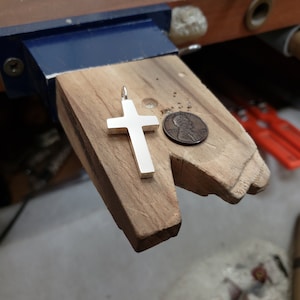 Huge Tapered Cross Necklace Pendant in Sterling Silver- Sterling Silver ...