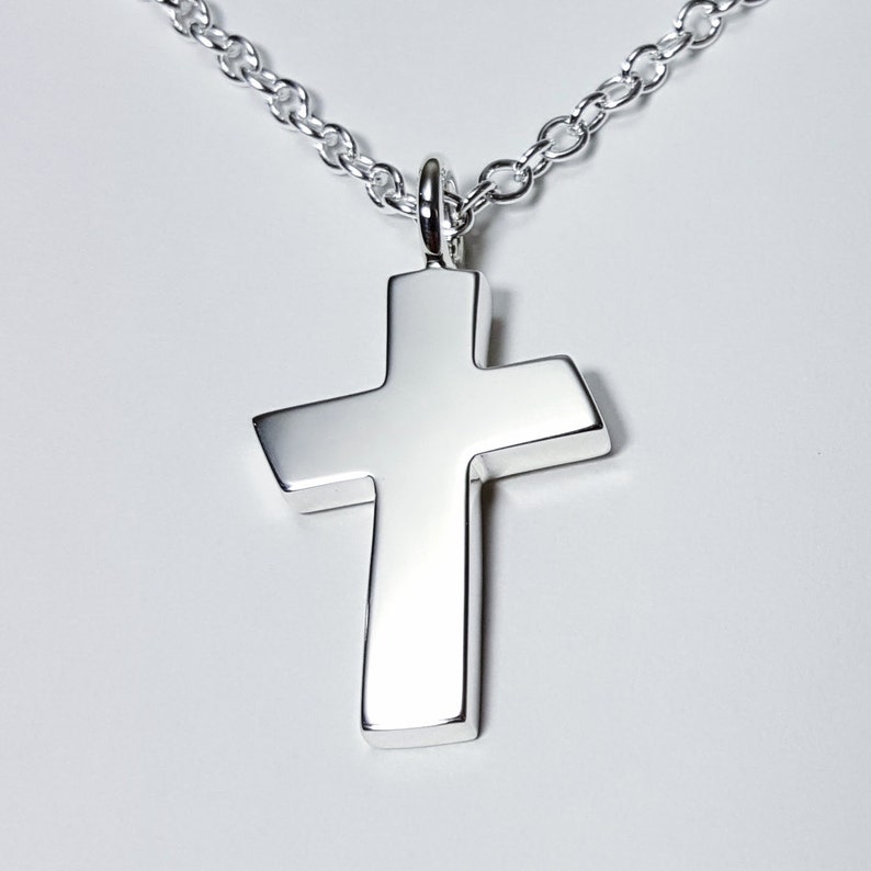 Large Sterling Silver Cross Necklace Pendant Sterling Silver - Etsy