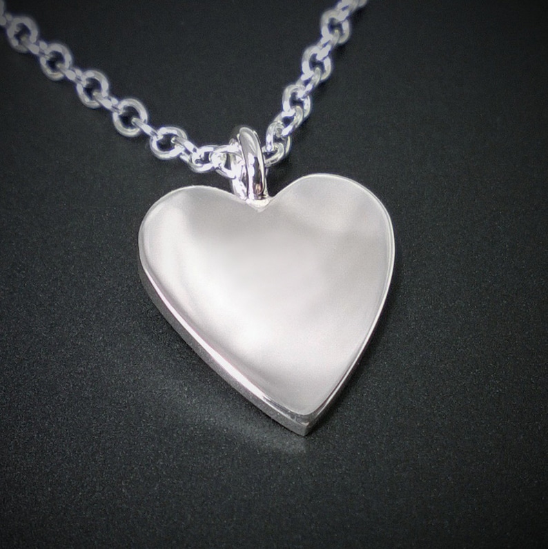 Sterling Silver Heart Necklace Pendant Sterling Silver Heart - Etsy
