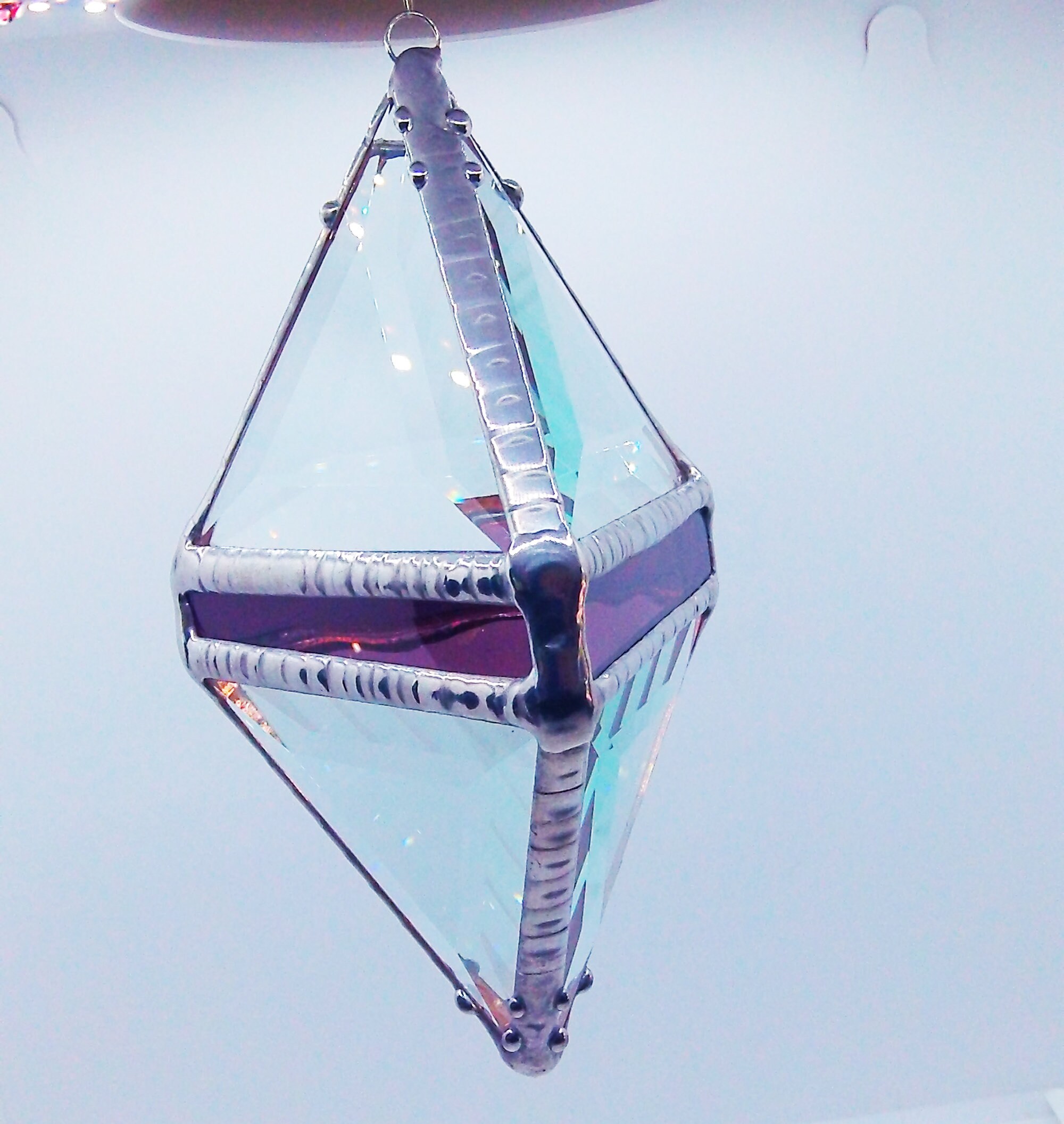 Colored Double Pyramid Rainbow Water Prism | Etsy