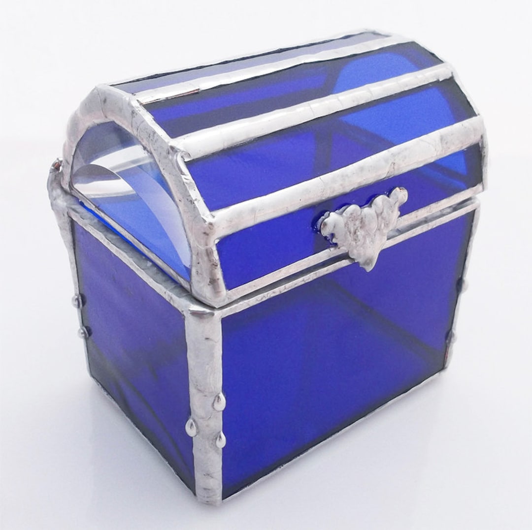 Glass Treasure Chest - Etsy