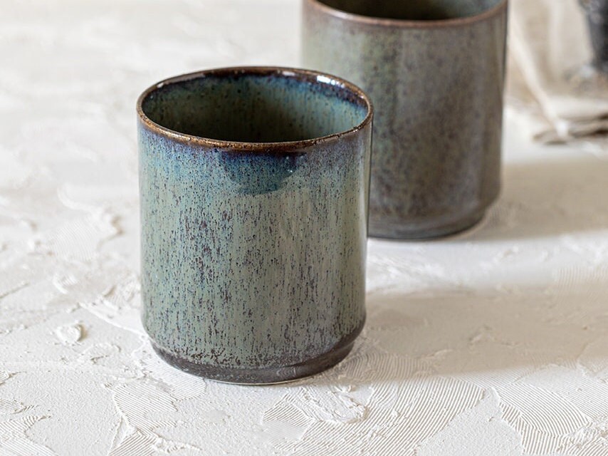 TWO Ceramic Lungo Cups Unique Handmade Coffee and Tea Cups | Etsy
