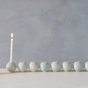 Hanukkah Modern Ceramic Menorah, Jewish Chanukiah, Contemporary Jewish ...