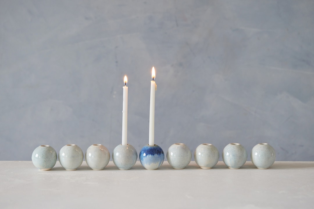 Hanukkah Modern Ceramic Menorah, Jewish Chanukiah, Contemporary Jewish ...