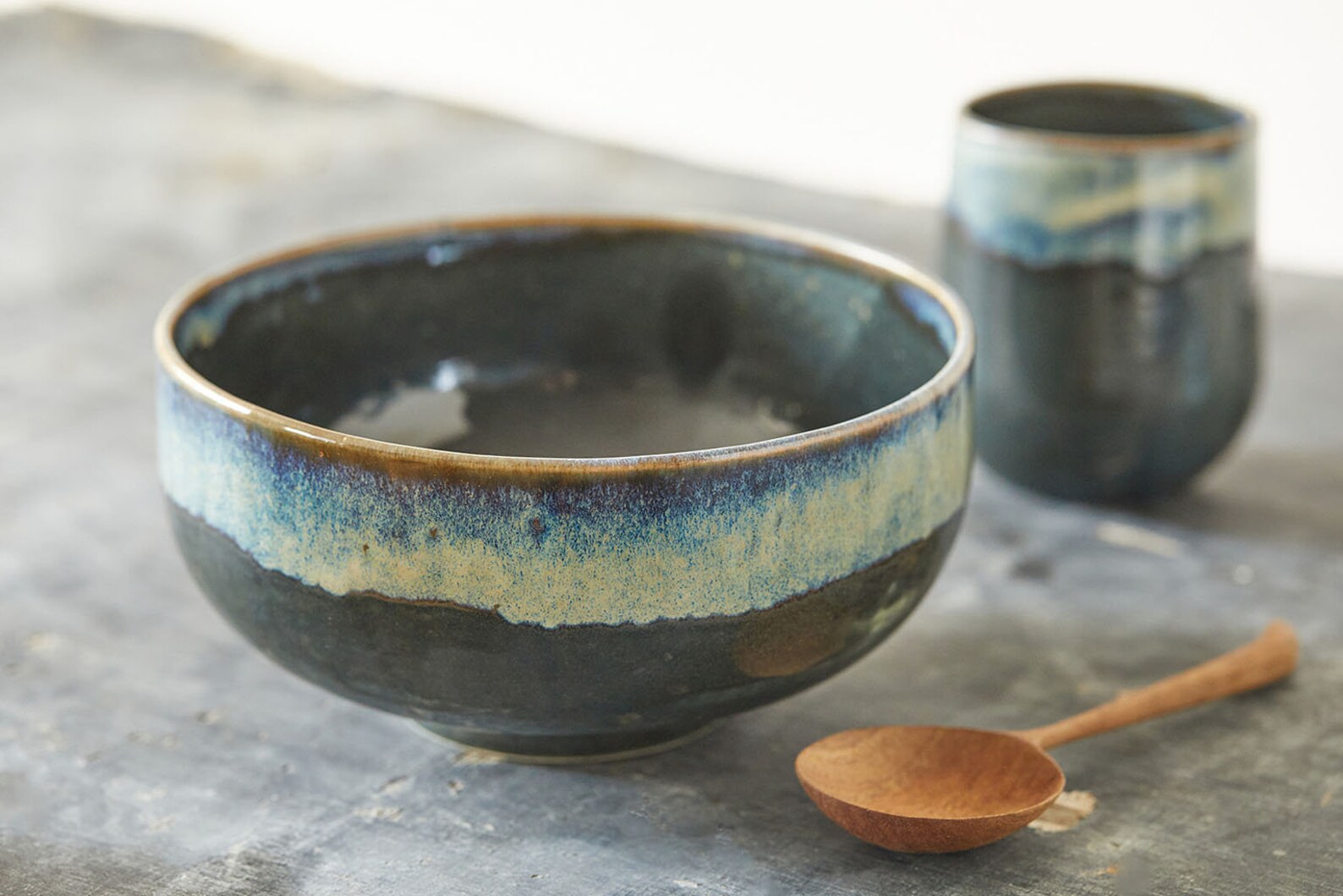Handmade Rustic Modern Ceramic Serving Bowl Large Footed Soup - Etsy