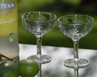 Retro cocktail glass | Etsy