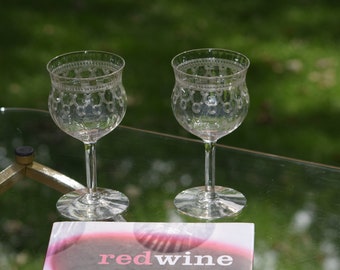 Vintage wine glasses | Etsy