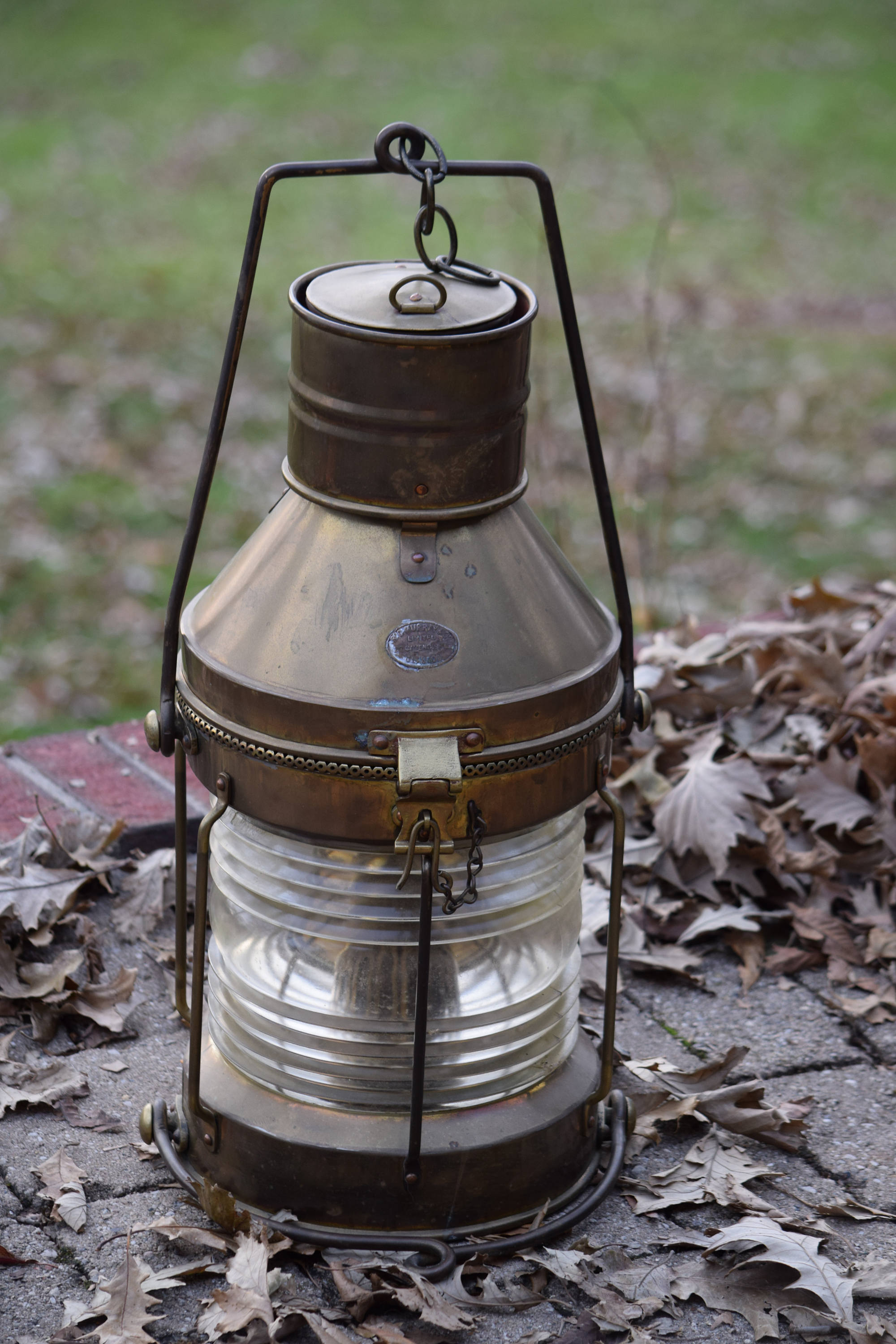 Antique Copper Ship Anchor Light or Lantern, Made by R.C. Murray & Co ...