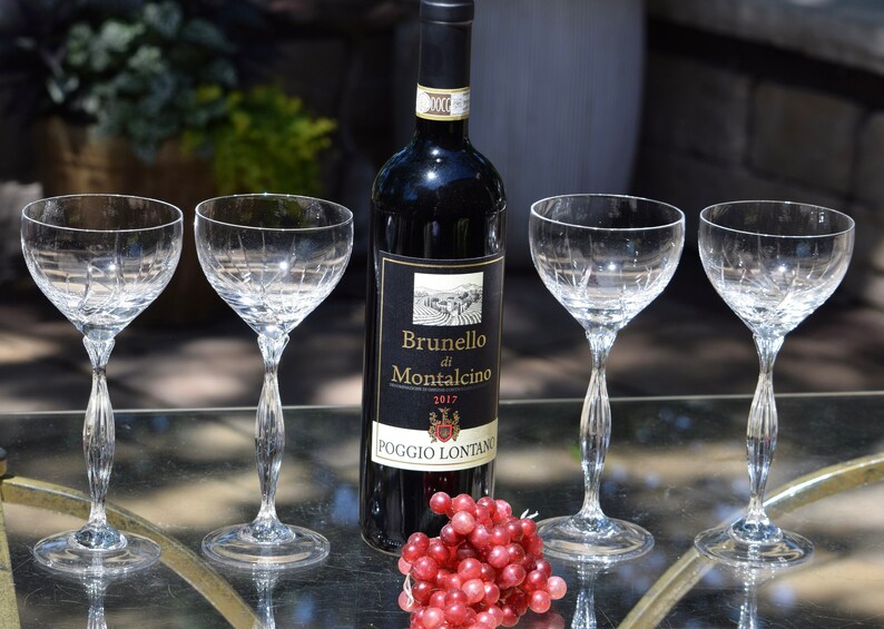 Vintage Spiegelau Crystal Wine Glasses: Twisted Stem Champagne Coupe - Etsy