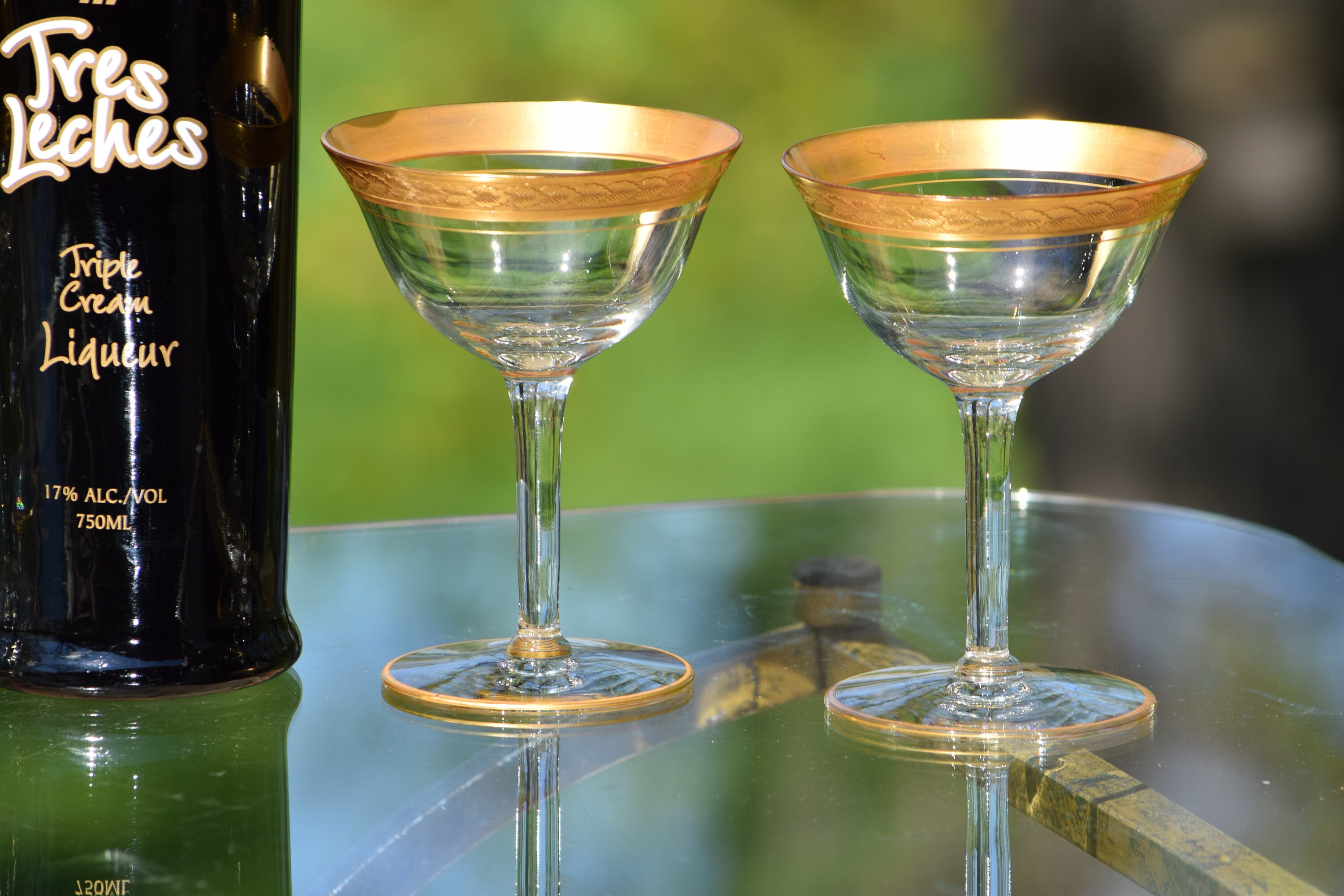 Vintage Gold Rimmed Encrusted Cocktail - Martini Glasses , Set of 5 ... Vintage Gold Rimmed Encrusted Cocktail - Martini Glasses , Set of 5 ...