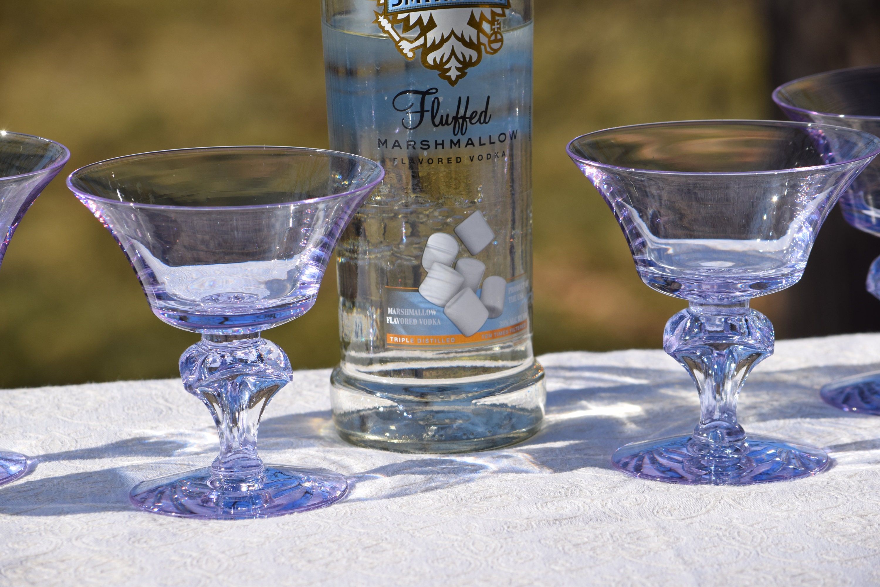 Vintage Cocktail Glasses, Set of 6, Tiffin Franciscan, Twilight Blue ...