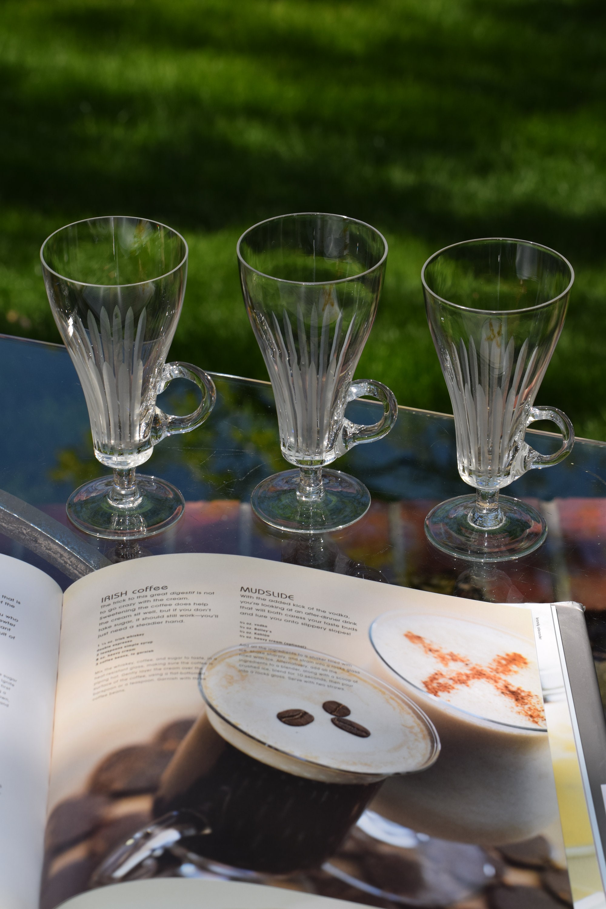 Vintage Etched Cocktail - Hot Toddy Glasses, Set of 6, Mixologist Craft ...