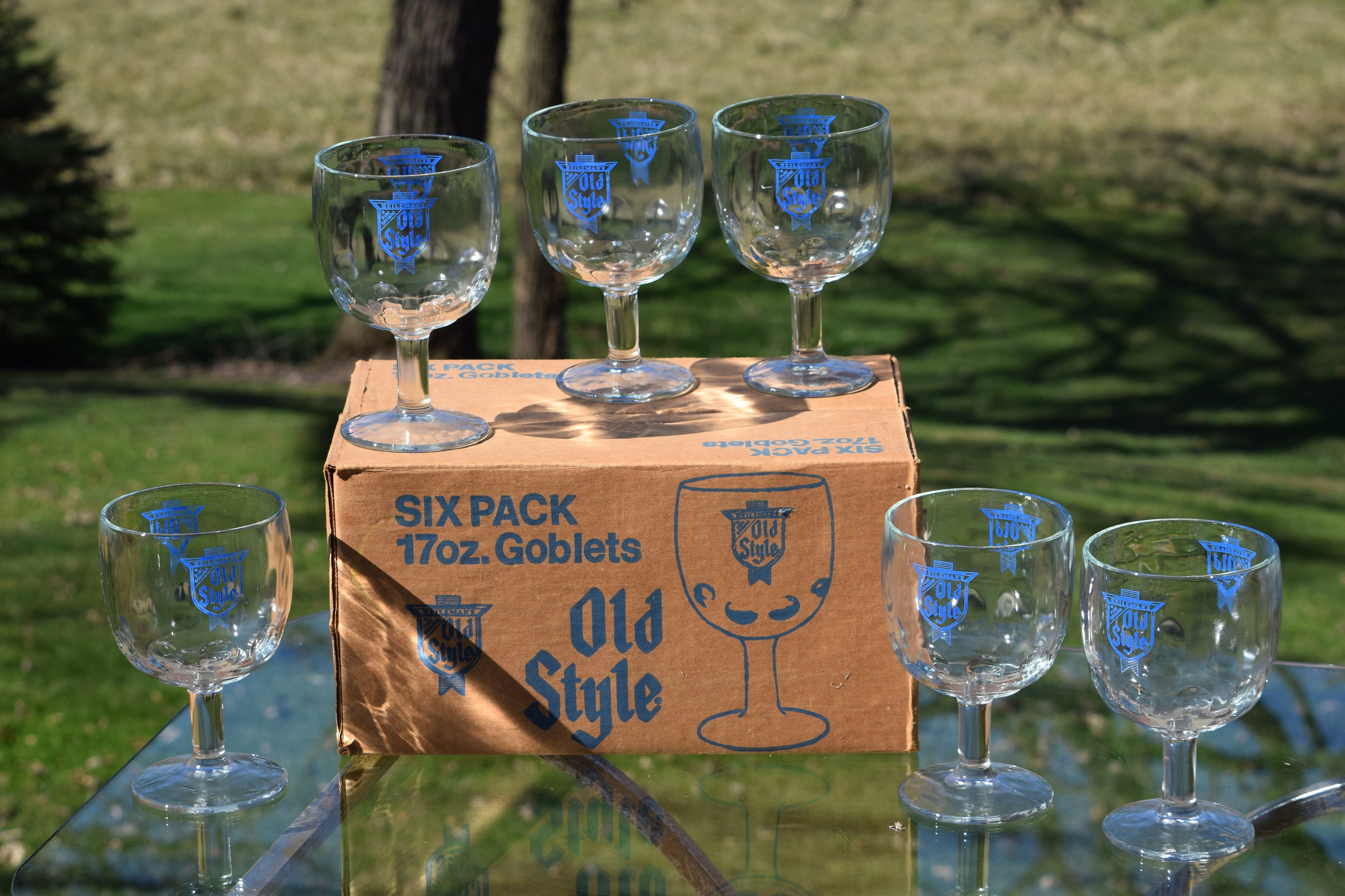 Vintage Old Style Beer Glasses Set Of 6 Vintage Old Style Beer Goblets Home Bar Beer Glasses
