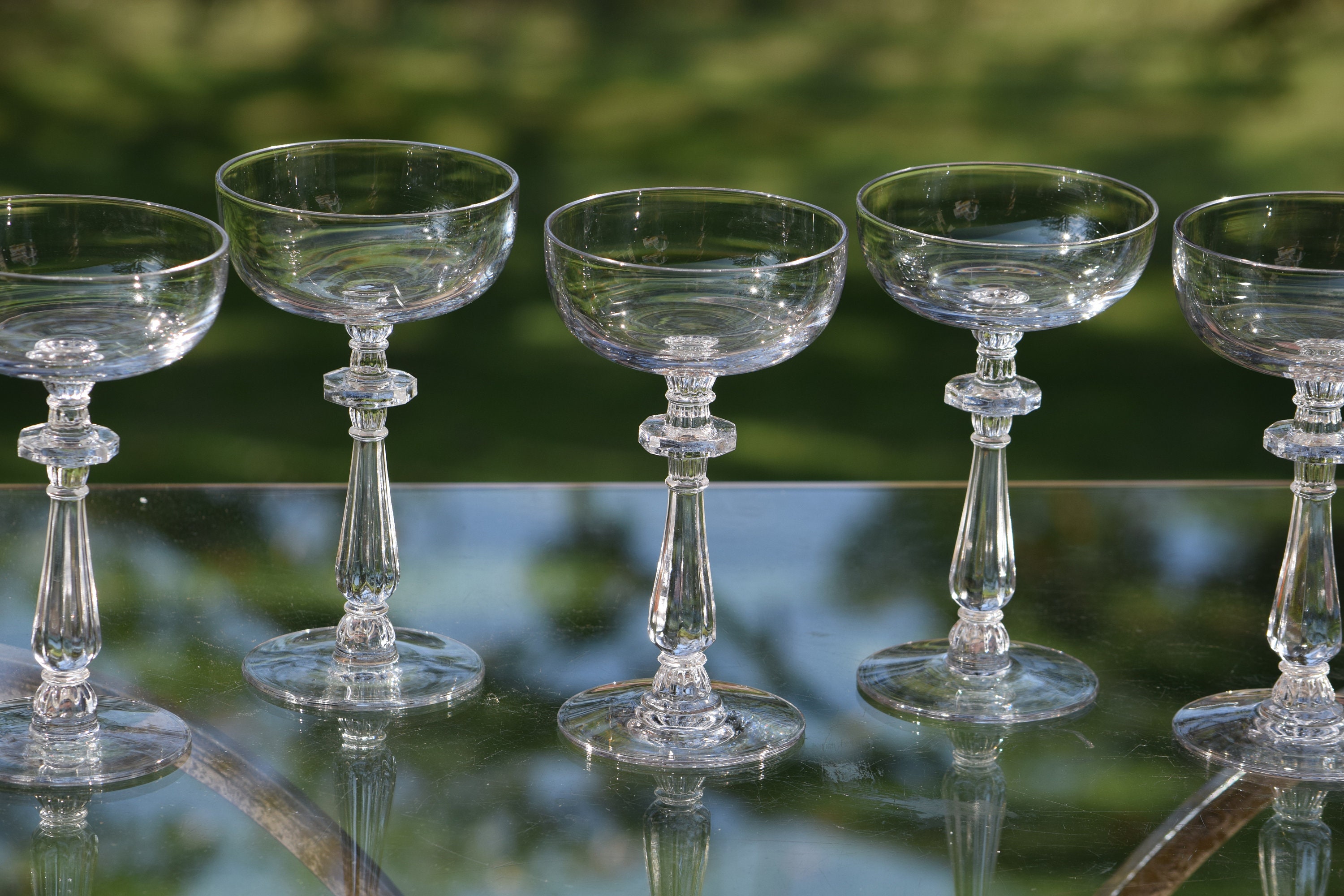 Vintage Cocktail Glasses, Set of 5, circa 1970's, Vintage Champagne ...