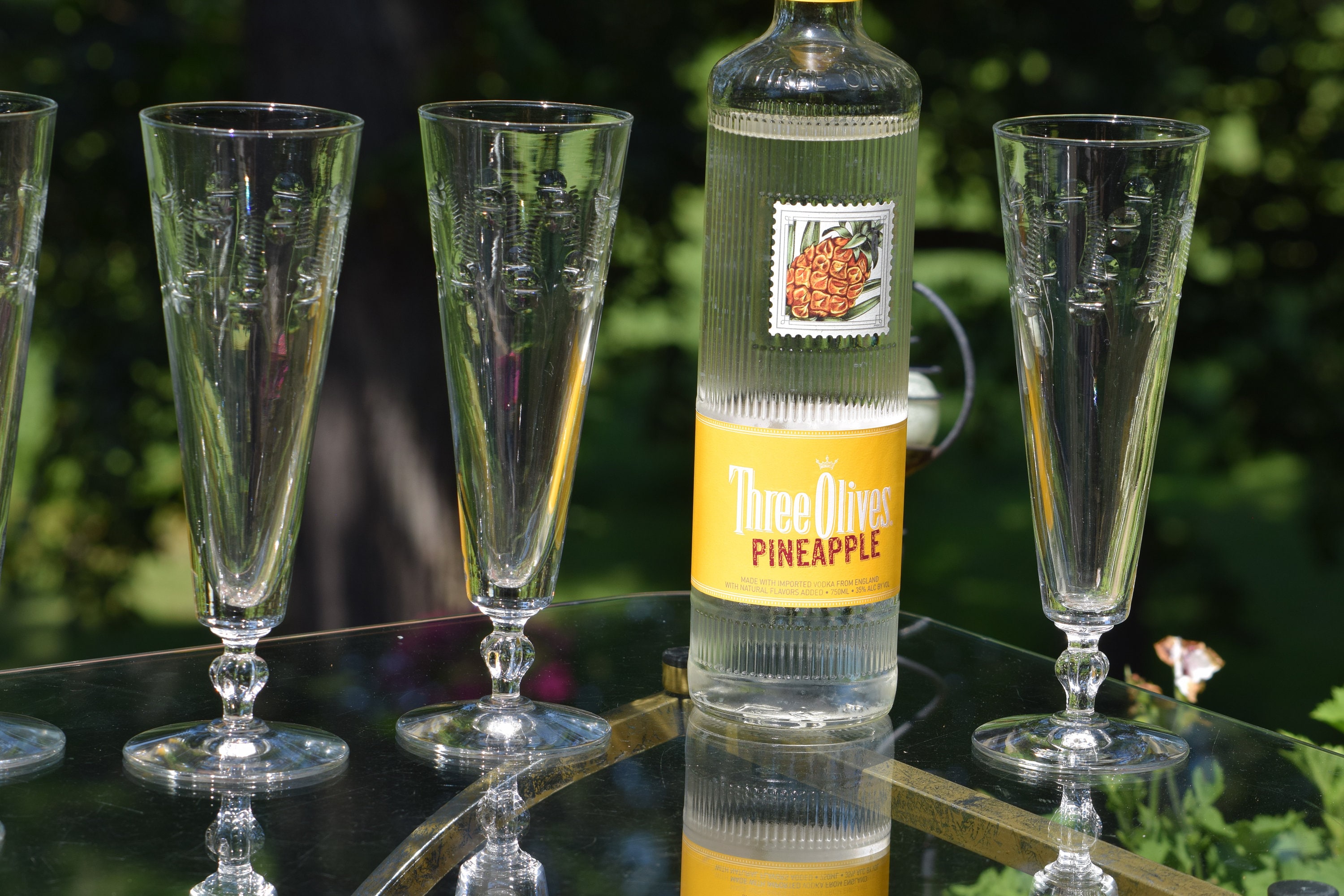 6 Vintage Etched Footed Collins Cocktail Glasses, Set of 6, Vintage ...