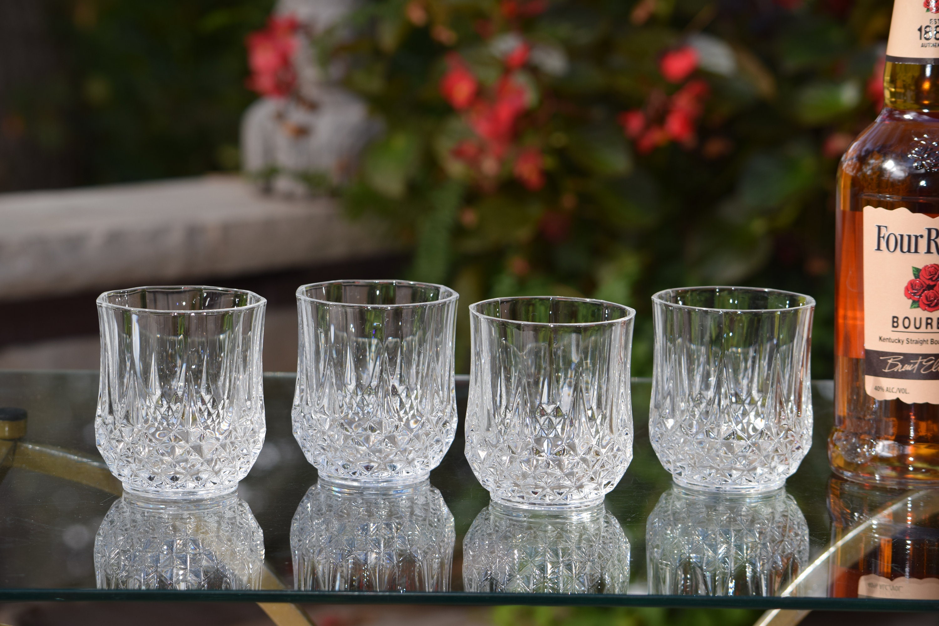 4 Vintage Pressed Lowball - Rocks Glasses ~ Whiskey, Bourbon, Scotch ...
