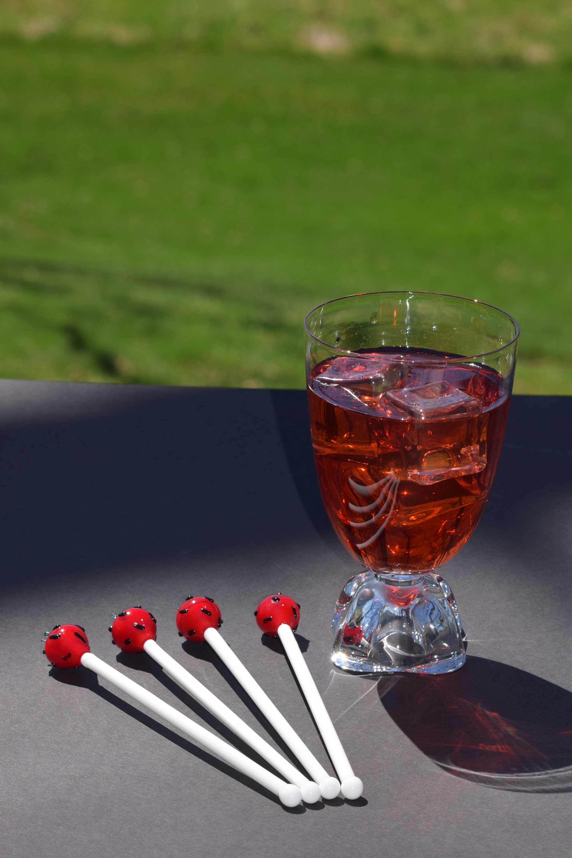 Vintage Cocktail Swizzler Sticks, Set of 4, Vintage Glass Cocktail ...